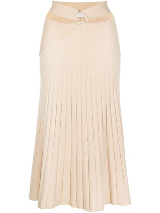 SIMKHAI jupe Arabella en maille nervurée - Tons neutres