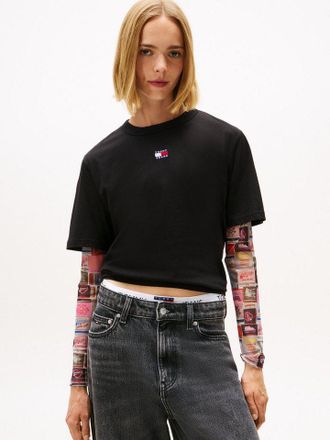 Tommy Jeans Kurzarmshirt TJW BXY BADGE TEE EXT im Boxy Fit