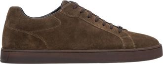 Estro & Luminara Homme, Chaussures, Brun, Taille: 43 EU Baskets marron fonc&eacute; pour hommes en velours v&eacute;ritable avec une semelle souple Estro Er00119200