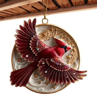 Generico Dekorativer Vogelanh&auml;nger aus Emaille - Heimdekoration aus Acryl, 2D, flache Vogelfiguren, f&uuml;r Fenster, Erntedankfest, Geburtstag