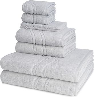 ROSS 8 teiliges Frottier-Set - Cashmere Feeling (2 X Wasch- 2 X Gäste- 2 X Dusch- 2 X Handtuch im Set) - 520 g/m2 - Baumwolle - Walkfrottee - saugstark - w