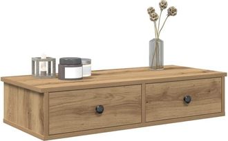vidaXL Vidaxl - tag&egrave;re murale avec tiroirs ch&ecirc;ne artisanal bois ding&eacute;nierie
