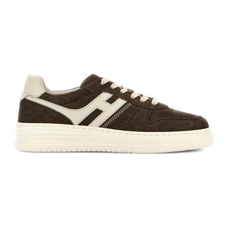 Hogan Homme, Chaussures, Brun, Taille: 44 EU H630 Baskets en daim et cuir