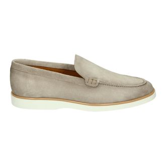 Magnanni Herren Slip-On Schuhe in Hellgrauem Wildleder - - Shoes - Herren - Grau - 45 EU