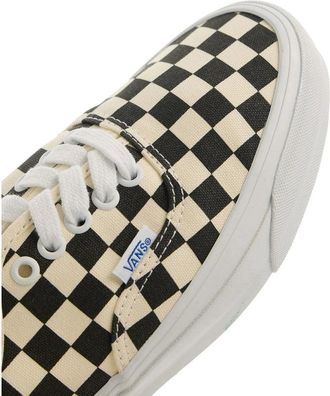 Vans Canvas Checkered Platform Sneakers - Black