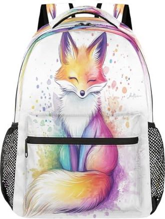 Generic Renard Rainbow, Animal Mignon Sacs D&Eacute;cole Loisir Sacs A Dos Antivol Cartable Scolaire Pour Homme V&eacute;lo Sport 29X40Cm