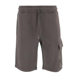 C.P. Company C.p. Company, Homme, Sport, Noir, Taille: M Cotton Diagonal Fleece Cargo Shorts