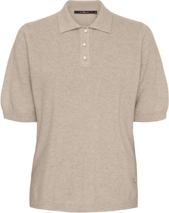 BTF-CPH Btfcph, Femme, Tops, Beige, Taille: 40 FR Pull Cachemire Manches Courtes