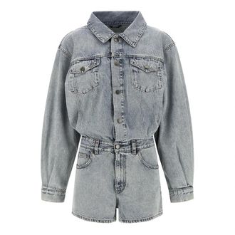 Haikure Elle Authentic Lax Jumpsuit mit kurzem Bein - - Jumpsuits & Playsuits - Damen - Grau - XS