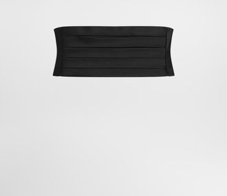 Dolce & Gabbana Kummerbund Aus Seidenduchesse - Mann Krawatten Und Einstecktuch Schwarz 48