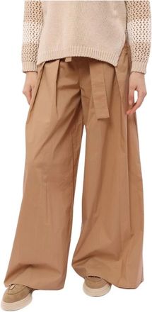 Liu Jo Femme, Pantalons, Beige, Taille: 40 FR Wide Pantalons