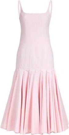 Jacquemus La Robe Agave evas&eacute;e en coton m&eacute;lang&eacute;