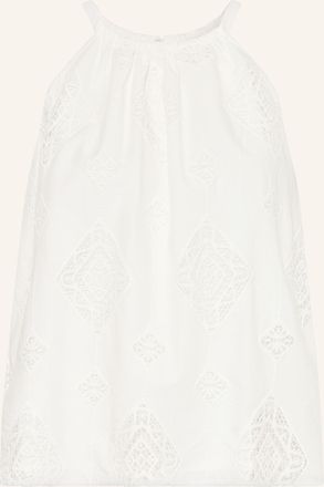 BA&SH Ba&Sh Top Maxi Mit Spitze weiss