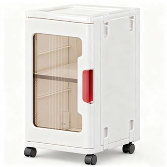 Generic K&uuml;chenorganizer Und-aufbewahrung PP-Kunststoffmaterial mit Transparenter Schrankt&uuml;r aus Acryl Badezimmerwagen Kann Beliebig f&uuml;r Die K&uuml;chenw&auml;sche Kombi