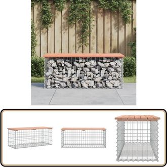 vidaXL Vidaxl - Banc de jardin design gabion 103x44x42cm bois massif de douglas - Banc De Jardin - Meuble De Jardin - Mobilier De Jardin - Banc Extérieur