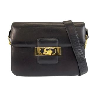 Celine Sac bandouli&egrave;re en cuir noir Pre-owned - Femme - Pre-owned - Noir - Taille: ONE Size