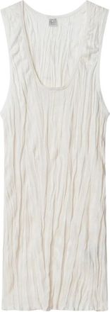 Toteme Femme, Robes, Beige, Taille: 38 FR Crinkled Knit Tank