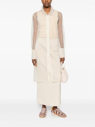 System Sheer Polyester Jacket - Cream