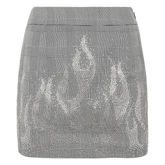 Philipp Plein Femme, Jupes, Noir, Taille: 36 FR Mini Skirt Flame