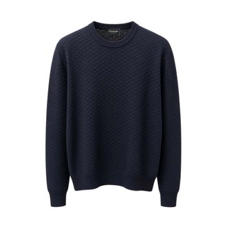 Drumohr Pull &agrave; col rond D1M103Rl - Homme - Pulls - Bleu - Taille: 2XL
