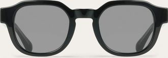 Ferragamo Herren Runde Sonnenbrillen Schwarz