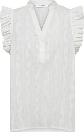 Co'Couture Femme, Blouses et Chemises, Blanc, Taille: 36 FR Off-White Ruffle Sleeve Top