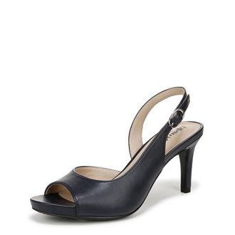 Life Stride Damen Teller 2 Slingback Peep Toe Heeled Sandal Pumps, Lux Navy, 41 EU