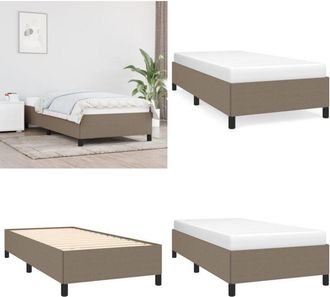 vidaXL Bettgestell ohne Matratze Taupe 90x190 cm Stoff - Bettes Gestell - Doppelbett - Lattenrost - Schlafzimmer Möbel - Boxspringbetten - Home & Living
