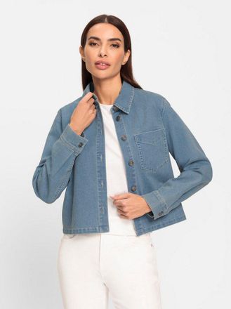 Heine Klassische Bluse Jeansbluse Langarm