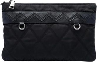 Prada Pre-owned Quilted Nylon Clutch - Femme - Pre-owned - Noir - Taille: ONE Size