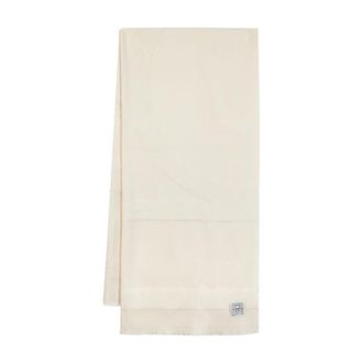 Toteme Monogramm-Twill-Schal - - Accessories - Damen - Wei&szlig; - ONE SIZE