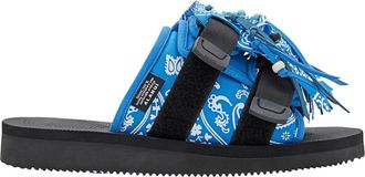Alanui Femme, Chaussures, Bleu, Taille: 36 EU Moto Fringed Slides