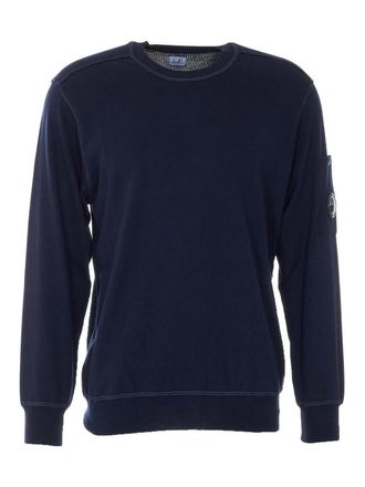 C.P. Company C. P. Company Pull Col Rond - Bleu