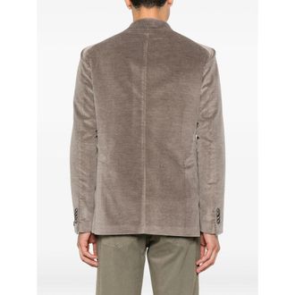 Tagliatore Double-Breasted Corduroy Blazer - Gray