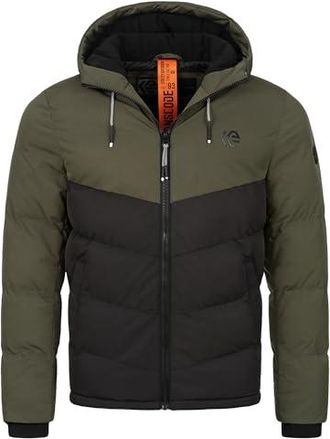 Indicode Hommes INAgiotis Winter Jacket | Veste dhiver &agrave; capuche Army XL