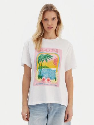 Roxy T-Shirt ERJZT05899 Wei&szlig; Regular Fit
