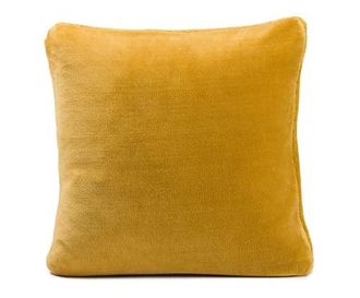 G&ouml;zze Housse de Coussin Premium Cashmere-Feeling, Lot de 2, 500 g/m&sup2;, 50 x 50 cm - Jaune moutarde