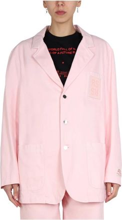 Raf Simons Femme, Vestes, Rose, Taille: 36 FR School Boy Denim Blazer