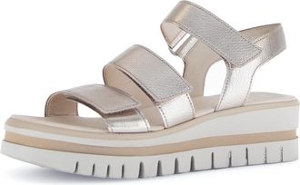 Gabor Damen Riemchensandalen, Frauen Sandalen,offene Schuhe,Strandschuhe,Sandaletten,Sommersandalen,bequem,flach,Puder,39 EU / 6 UK