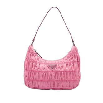 Prada Sac bandouli&egrave;re en nylon pliss&eacute; Pre-owned - Femme - Pre-owned - Rose - Taille: ONE Size