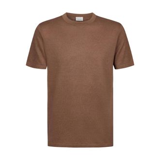 Profuomo T-Shirt Crew Neck SS - - Knitwear - Herren - Braun - 2XL