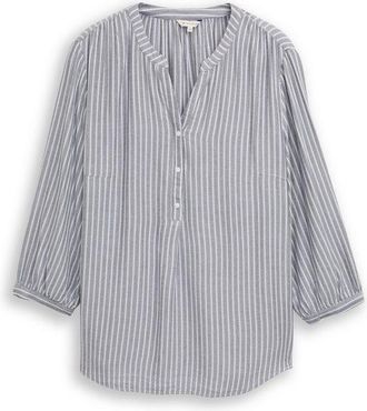 Tom Tailor Langarmbluse Blusen & Shirts Plus Size - Bluse mit Streifenmuster