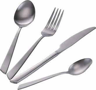 Villa D'Este Home Tivoli 5905211 Cut Set 24 St&uuml;ck, silberfarben, poliert, Edelstahl