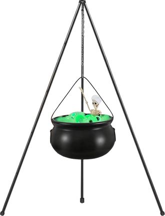 Generico Halloween Cauldron Hexenkörper mit Stativständer | Tolles gruseliges Accessoire für Zauberhäuser, und Rasen-Dekoration | Outdoor-Zubehör