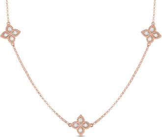 Roberto Coin diamond flower necklace - Rosa