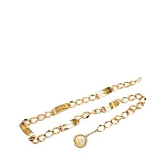 Chanel Ceinture en m&eacute;tal &agrave; m&eacute;daillon Pre-owned - Femme - Pre-owned - Jaune - Taille: ONE Size