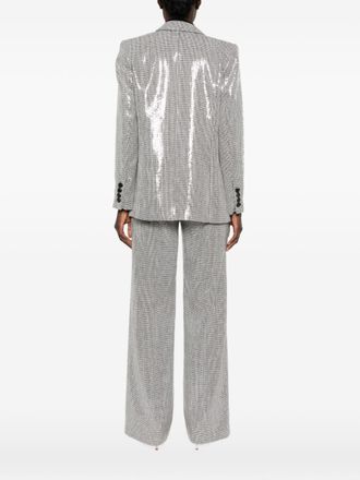 Ermanno Scervino Sequin-Embellished Houndstooth Blazer - Silver