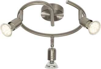 Brilliant Lampe Loona LED Spotspirale 3flg eisen | 3x LED-PAR51, GU10, 3W LED-Reflektorlampen inklusive, (250lm, 3000K) | K&ouml;pfe schwenkbar