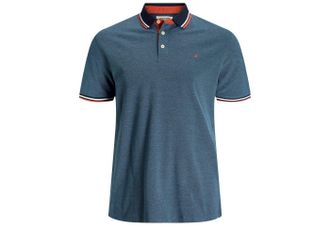 Jack & Jones Poloshirt Jack & Jones Poloshirt &Uuml;bergr&ouml;&szlig;e denimblau melange