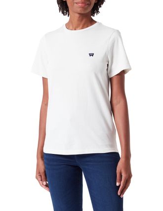 Wrangler Damen Regular Tee T-Shirt, Vintage White, M EU